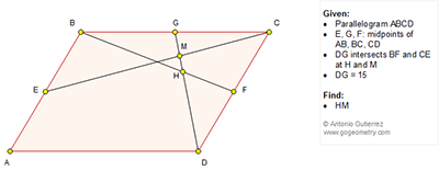 Go Geometry: Geometry Problem 1196: Parallelogram, Midpoint, Metric ...